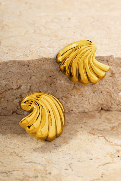 KOKO Fanned Shell Earring-GOLD – diidadesigns